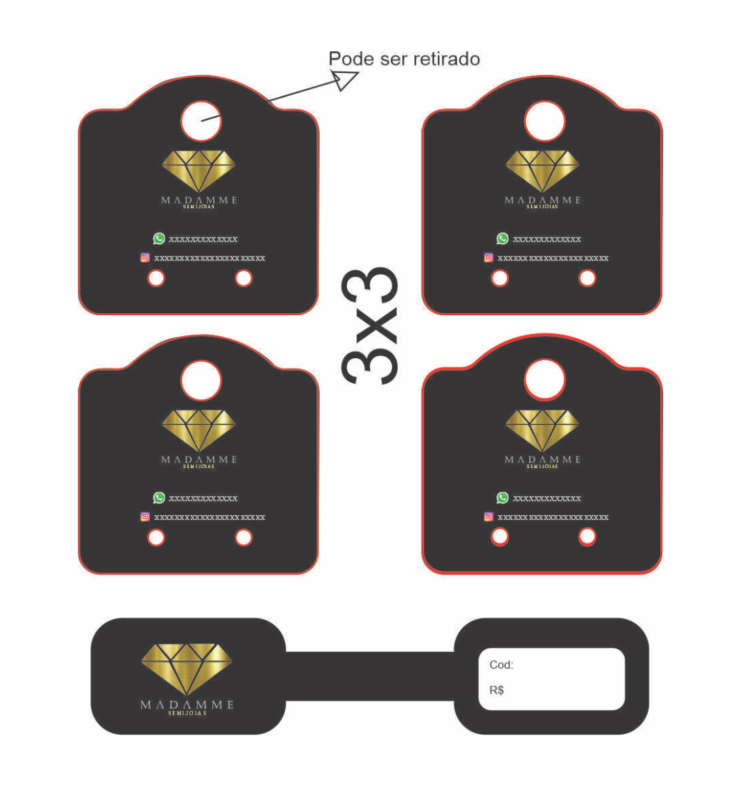 Kit Tags + Pulseiras 2500 unidades – New Grafica